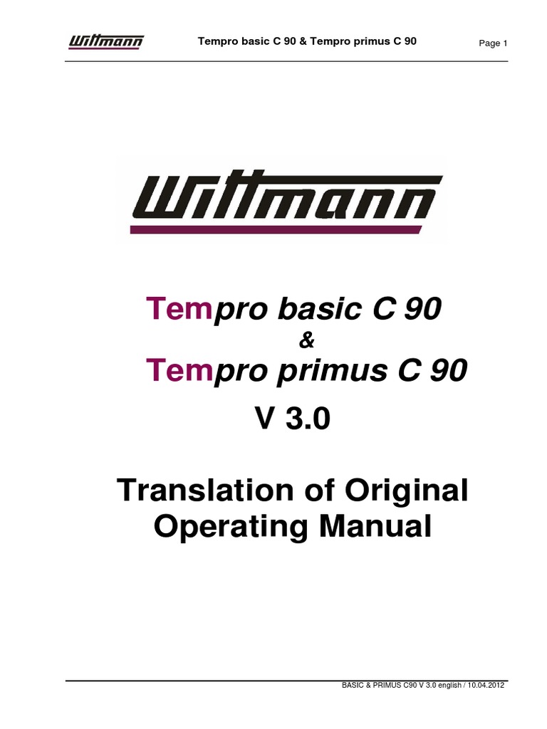 Tempro - BASIC PRIMUS C90 EN | PDF | Electrical Connector | Fuse ...