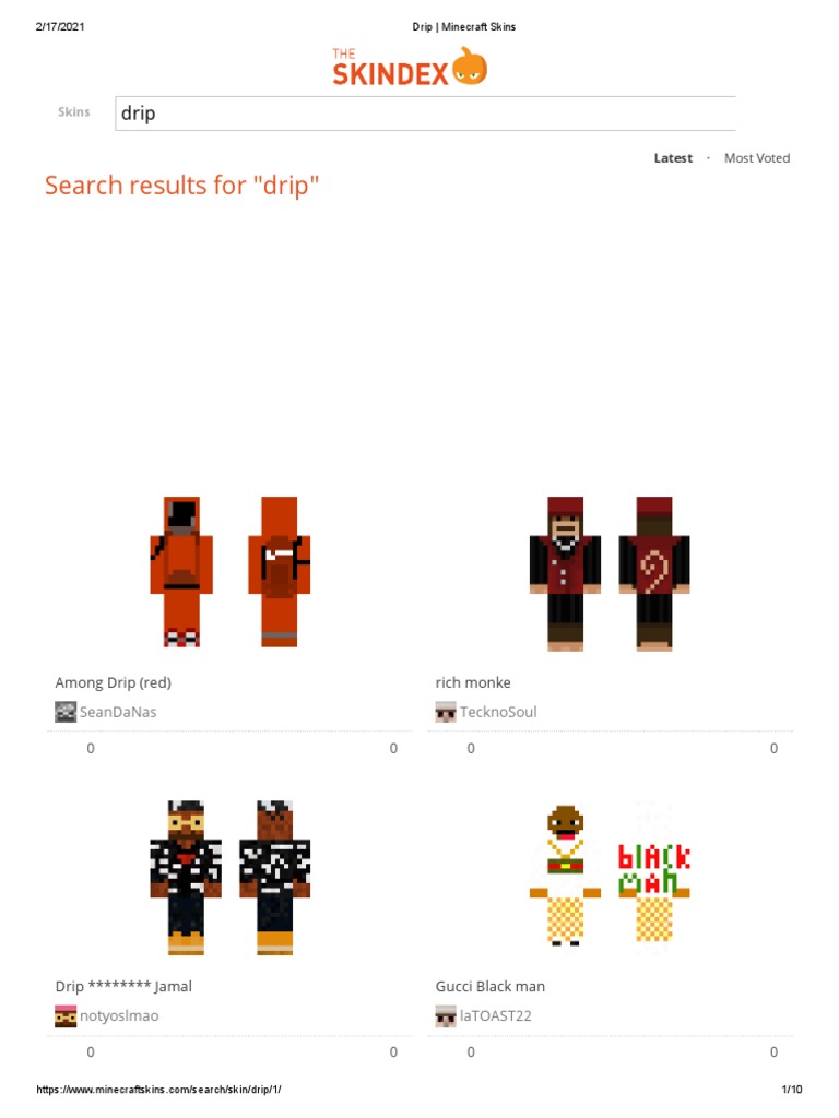 Drip - Minecraft Skins | PDF | Sports | Leisure
