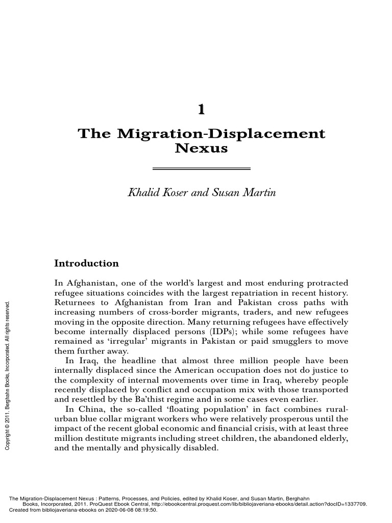 The Migration-Displacement Nexus: Khalid Koser and Susan Martin | PDF | Human Migration | Refugee