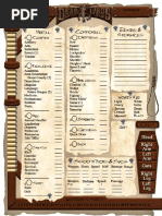 Deadlands - Expanded Veterans O' The West Chart | PDF | Werewolves ...