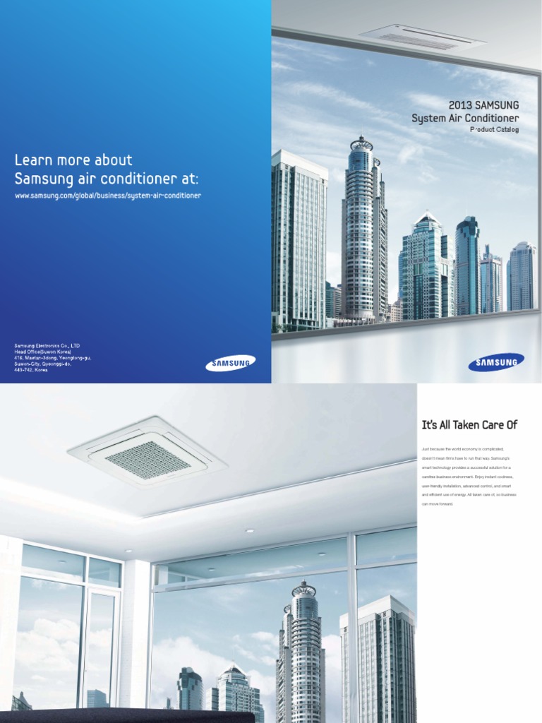 Samsung System Air Conditioner Catalog | PDF | Air Conditioning ...