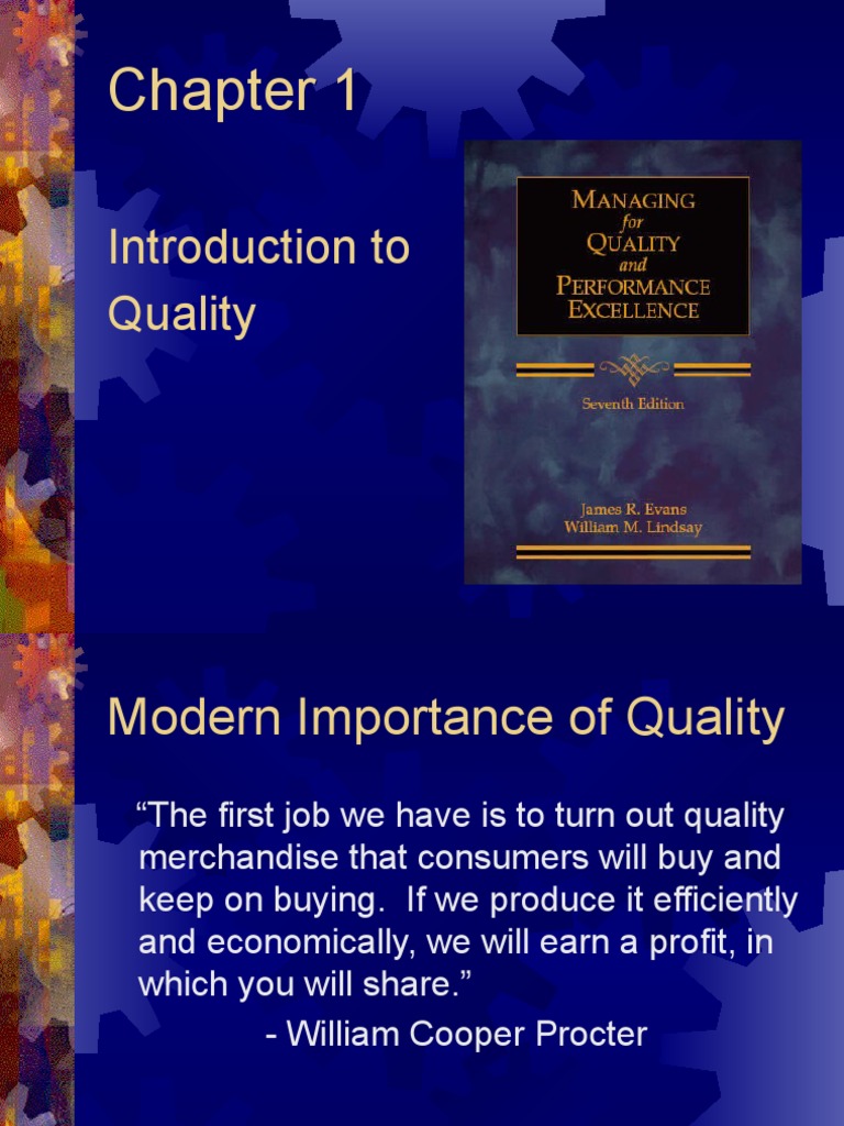 Chapter 1 Introduction To Quality | PDF | Customer | Quality Assurance