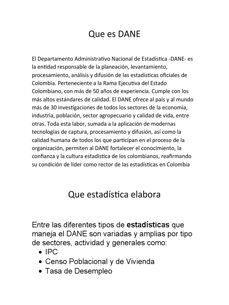 Que Es DANE | PDF