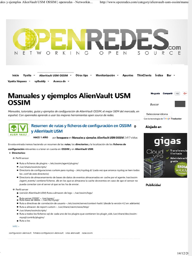 Pdfslide - Tips - Manuales Ejemplos Alienvault Usm Ossim | PDF | Mi sql | Apoyo
