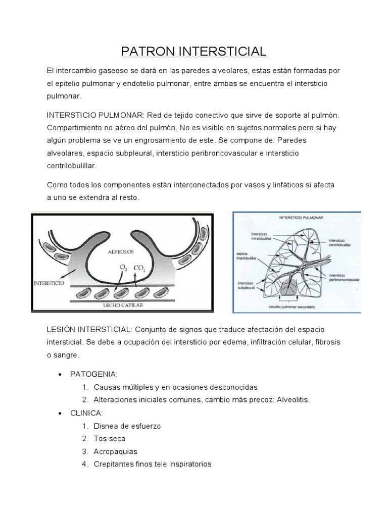 Patron Intersticial | PDF | Pulmón | Tos