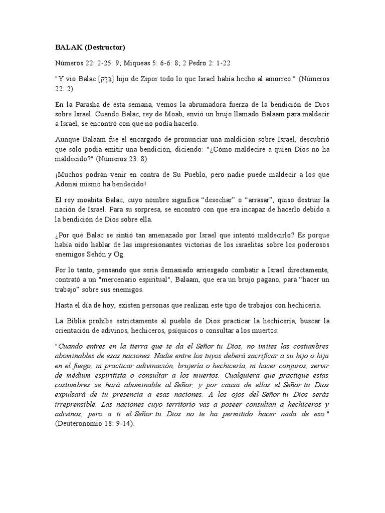 BALAK | PDF | Judios | Brujería