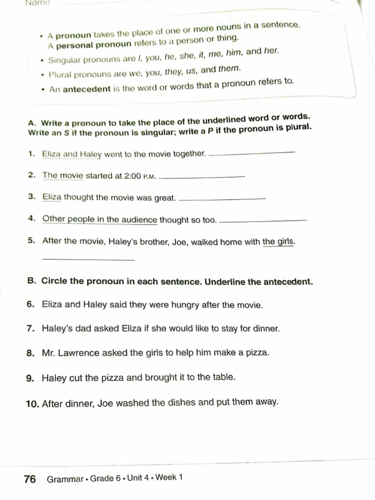 Grade 6 | PDF | Pronoun | Human Communication