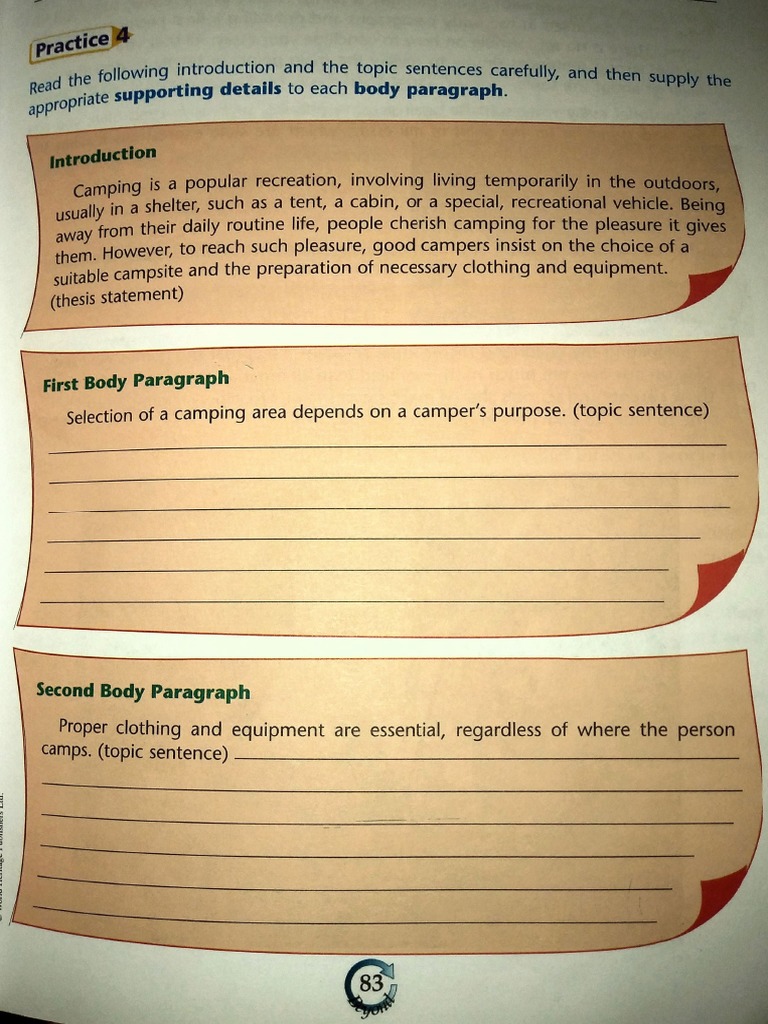 Grade 8, Grammar Book, Essay Writing | Download Free PDF | Camping | Essays