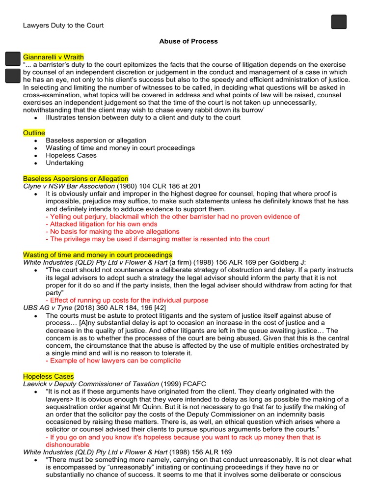 Abuse of Process | PDF | Barrister | Confidentiality