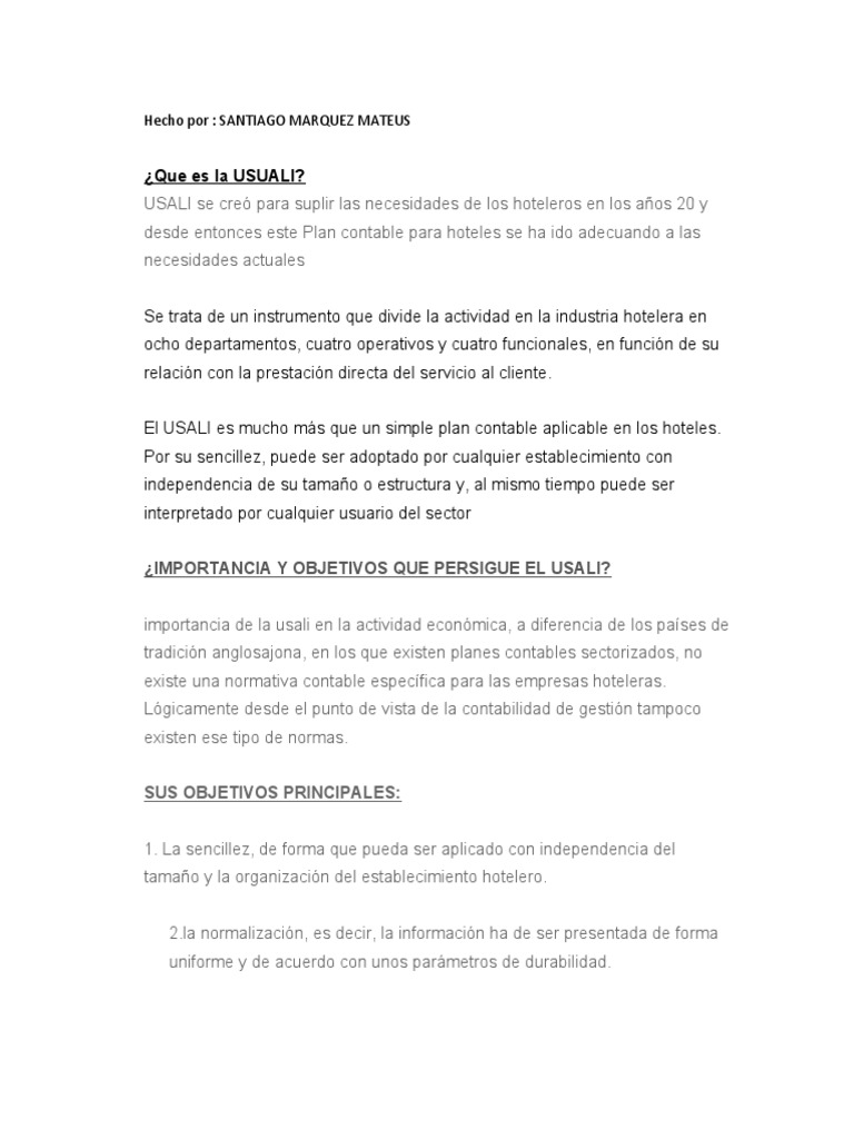USALI | PDF | Hotel | Contabilidad