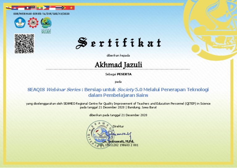 8 - Sertifikat Peserta Webinar 16 | PDF