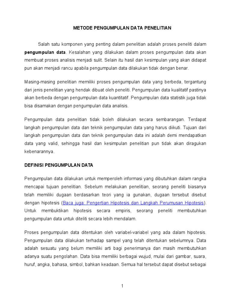 File 2 METODE PENGUMPULAN DATA | PDF