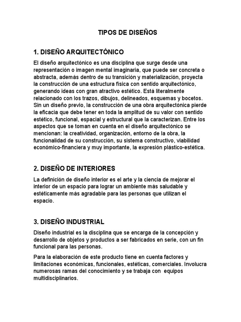 Tipos de Diseños | PDF | Diseño gráfico | Diseño