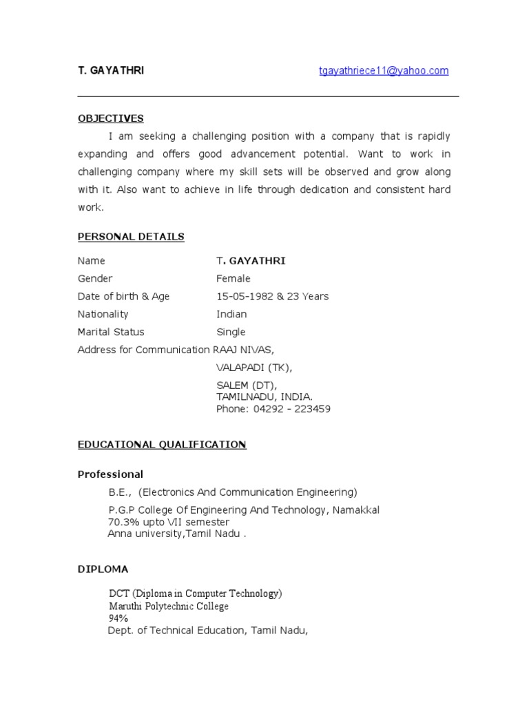 T. Gayathri: Objectives | PDF