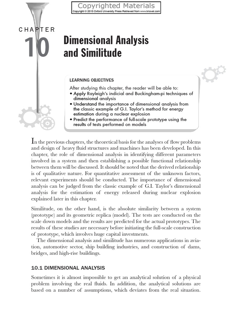 Dimensional Analysis and Similitude | PDF | International System Of ...