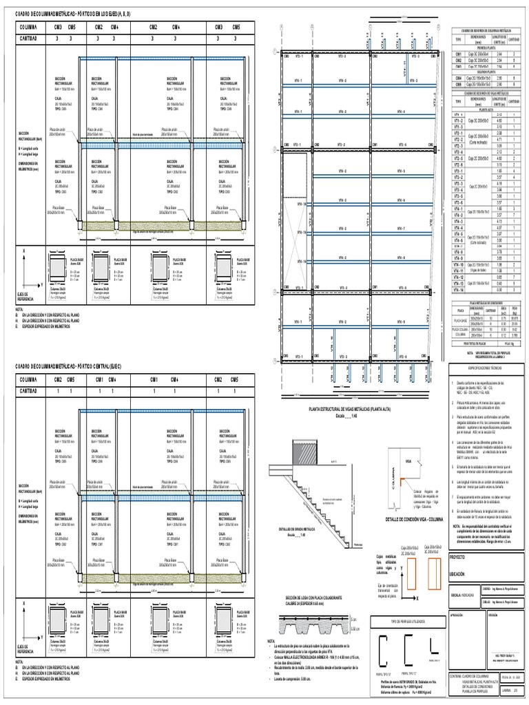 Plano Estructural 1 | PDF | Química | Materiales de construcción