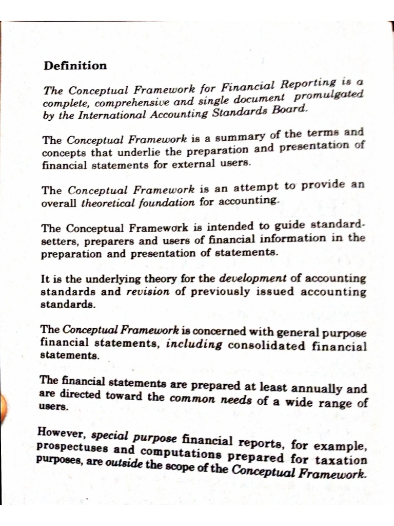 Conceptual Framework Chapter 2 | PDF