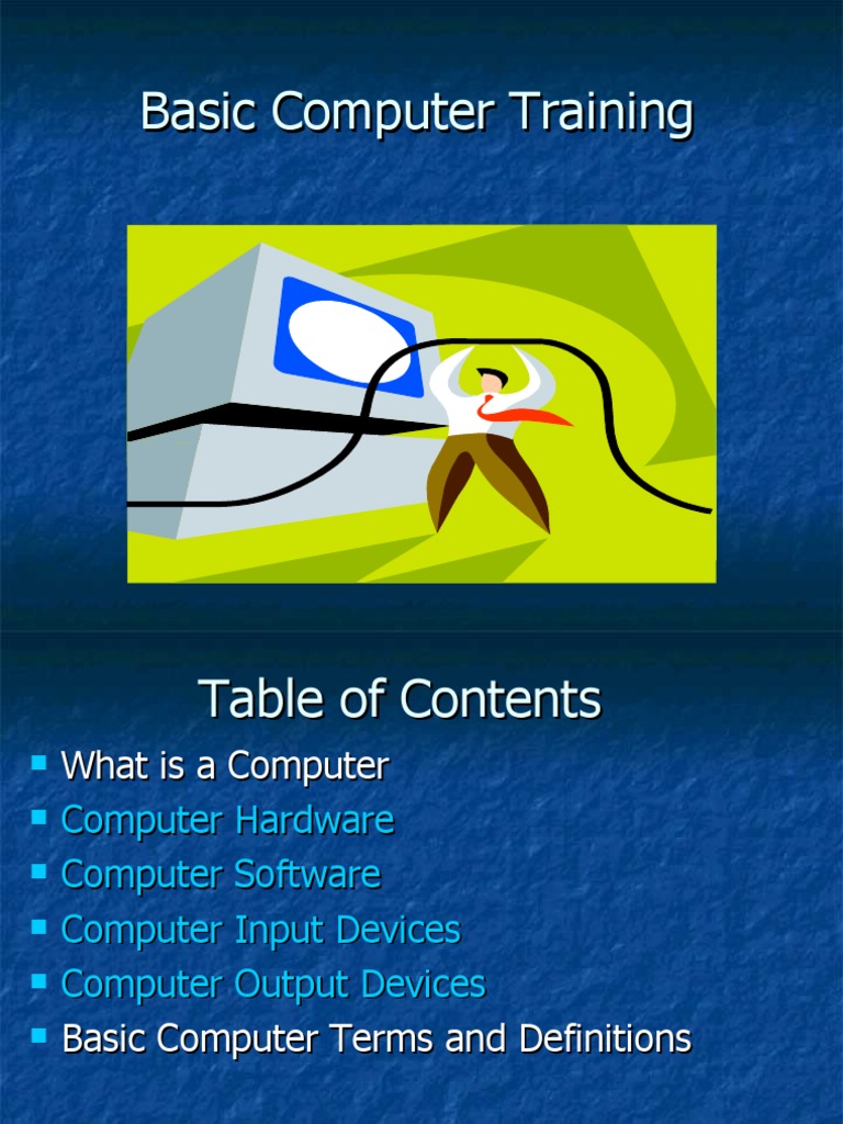 Basic Computer Training Guide | PDF | Input/Output | Computer File