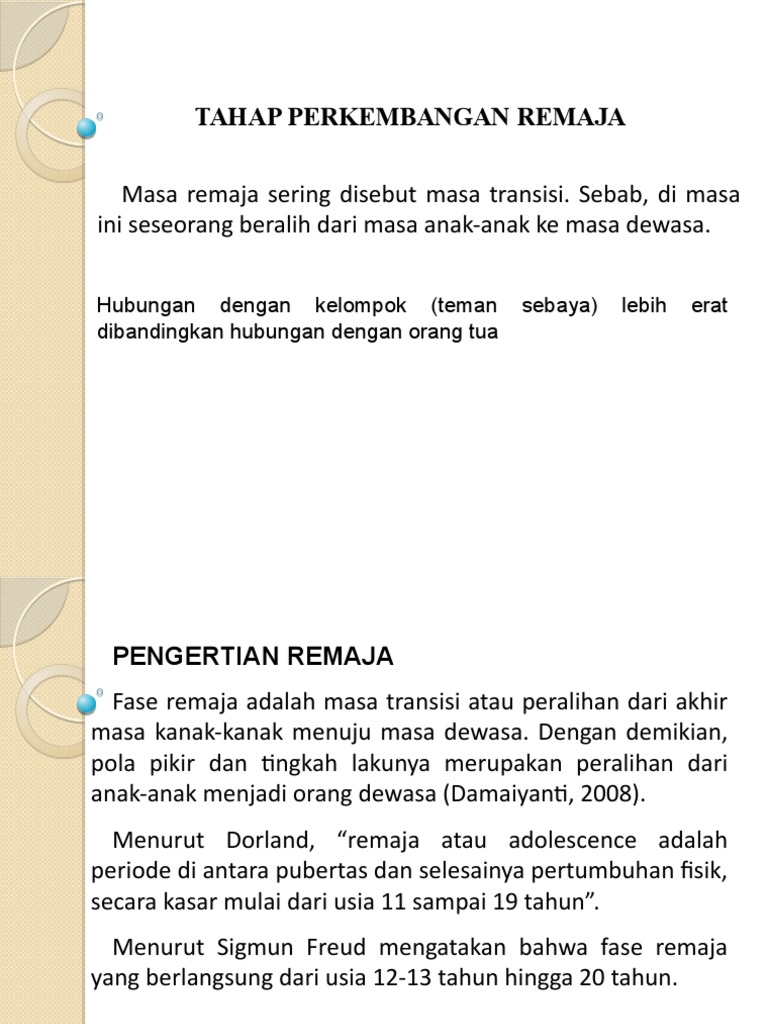 Tahap Perkembangan Remaja | PDF