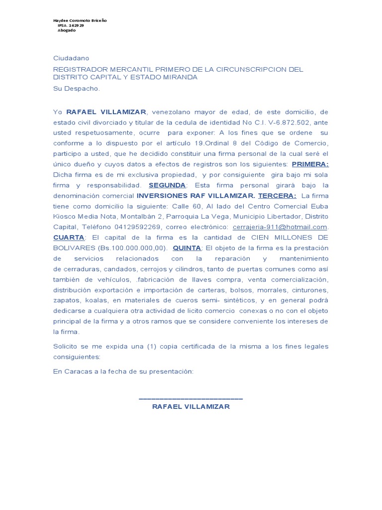 Firma Personal Rafael | PDF | Economias | Business