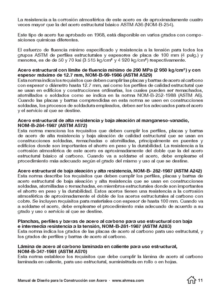 Manual Ahmsa 2013-2-17 | PDF | Acero | Acero estructural