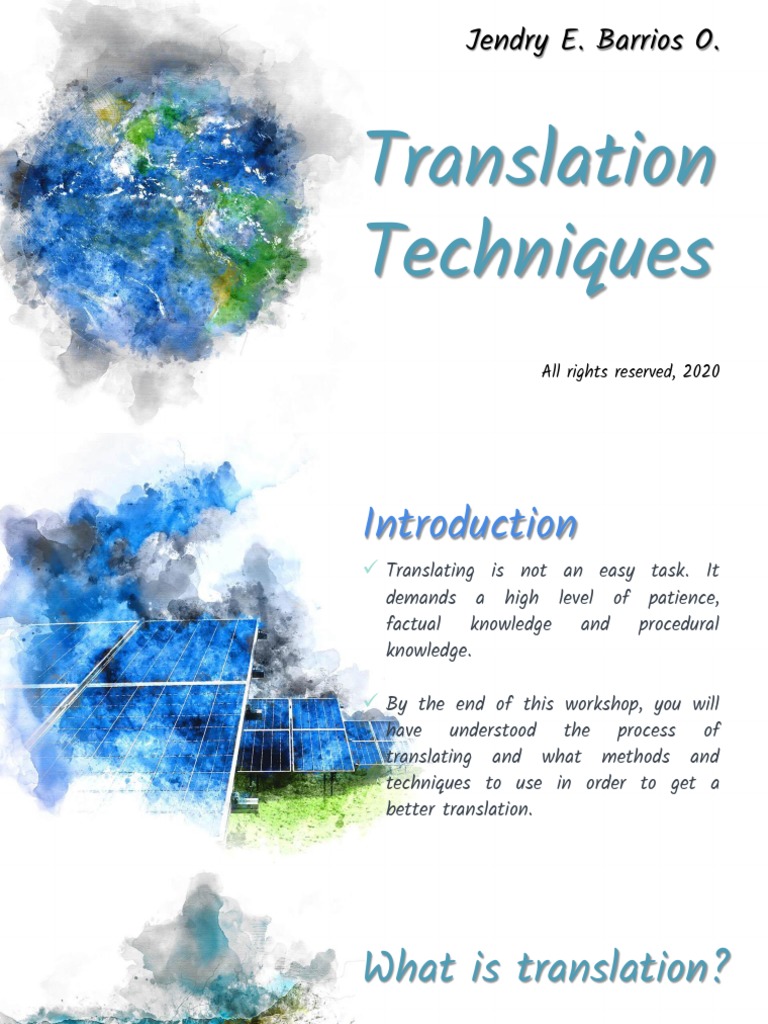 Module IV. Translation Techniques | PDF | Translations | Syntax