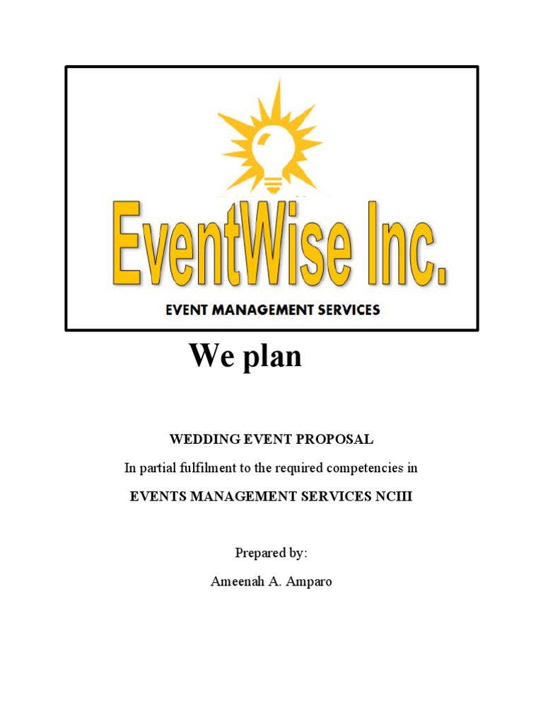 EventWise Wedding Event Proposal | PDF | Wedding | Fashion Related ...