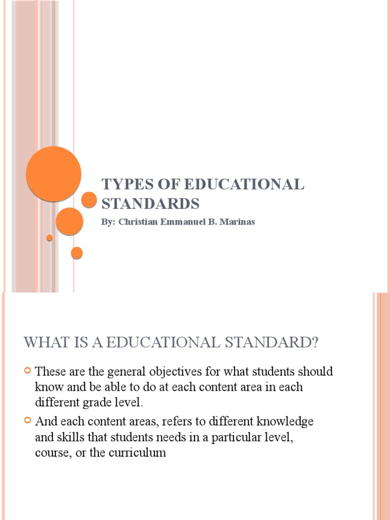 2d - Types of Educational Standards | PDF | Curriculum | Educational ...
