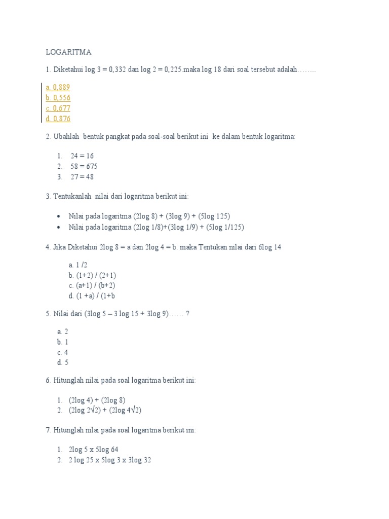 LOGARITMA | PDF | Metode & Bahan Ajar | Komputer