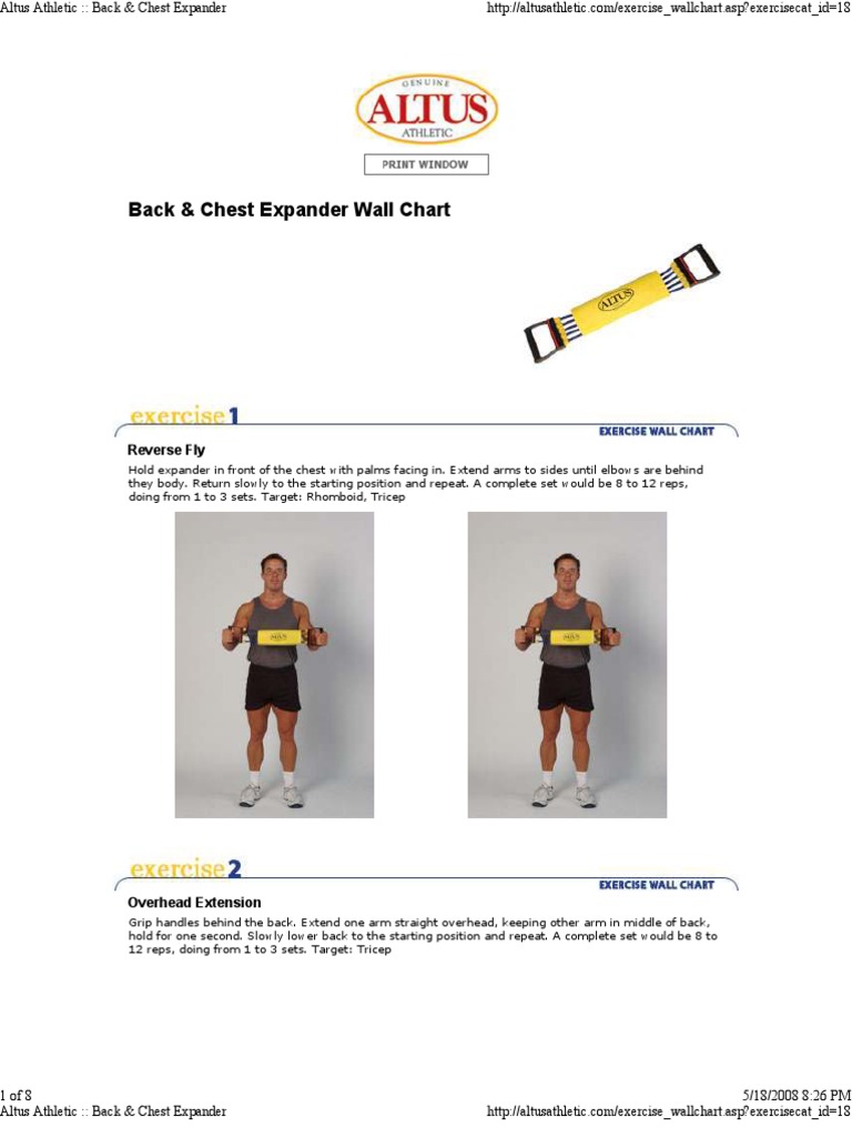 Back Chest Expander Exercises | PDF | Arm | Anatomical Terms Of Motion