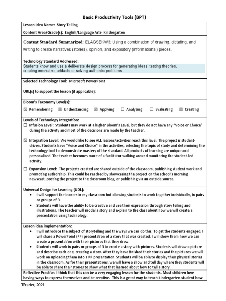 Story Telling Lesson Plan Powerpoint | PDF | Storytelling | Applied ...