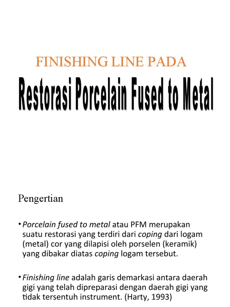 Finishing Line Pada Mahkota PFM | PDF
