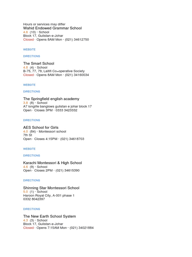 School Lists 17 | PDF