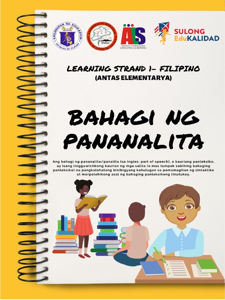 Final PDF Worksheet Ls 1 Filipino Elementary Bahagi NG Pananalita | PDF