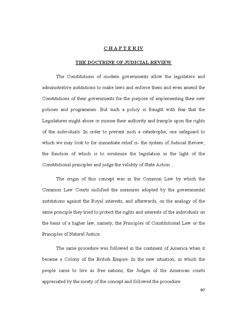 The Doctrine of Judicial Review | PDF | Supreme Courts | Judicial Review