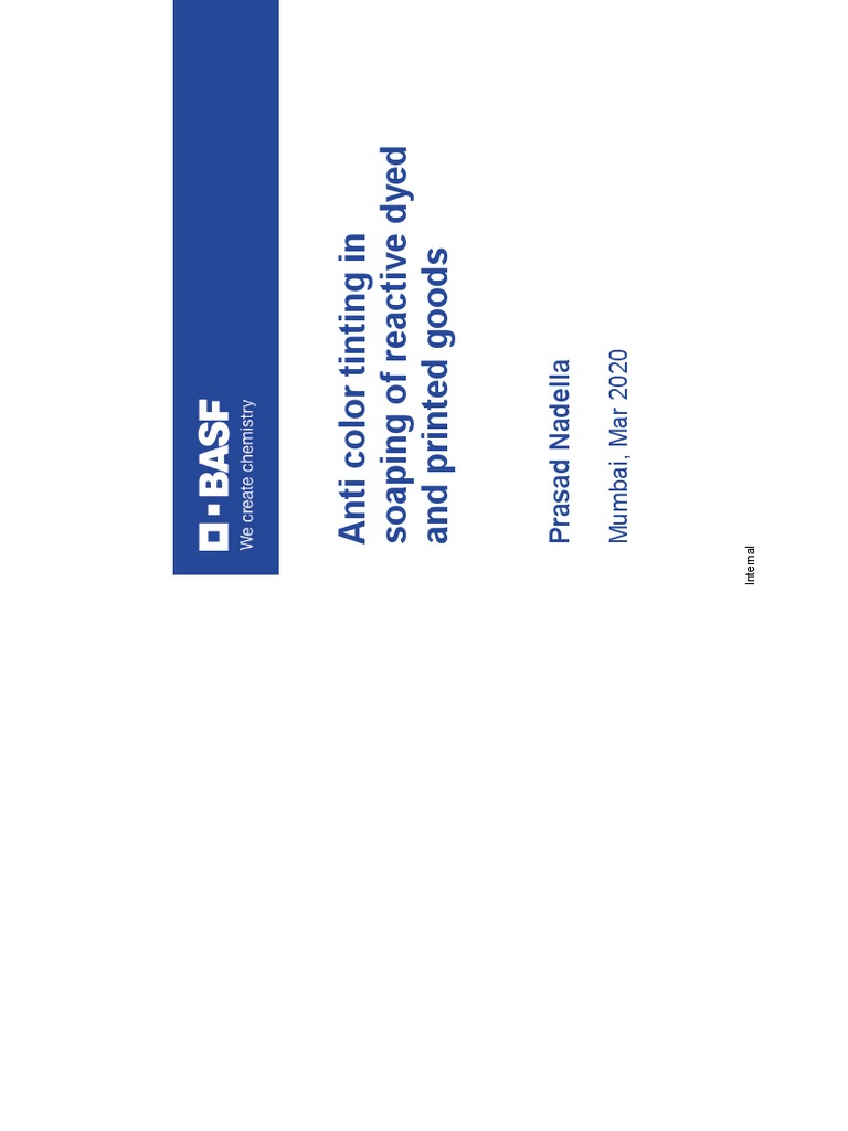 Anti Tinting in Reactive Dye Soaping | PDF