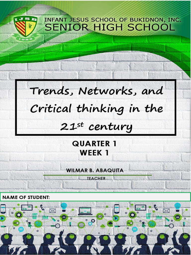 Trends, Networks, and Critical Thinking in The 21st Century - WEEK 1 ...