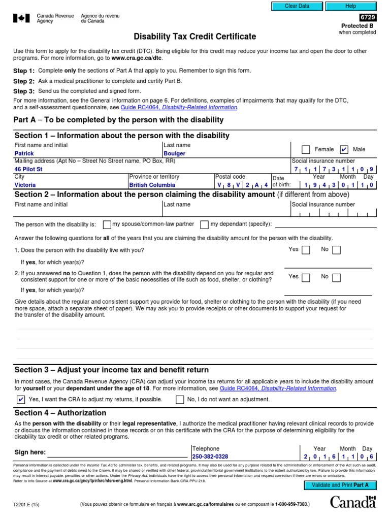 Diability Tax Claim Form | PDF | Clinical Medicine | Health Care