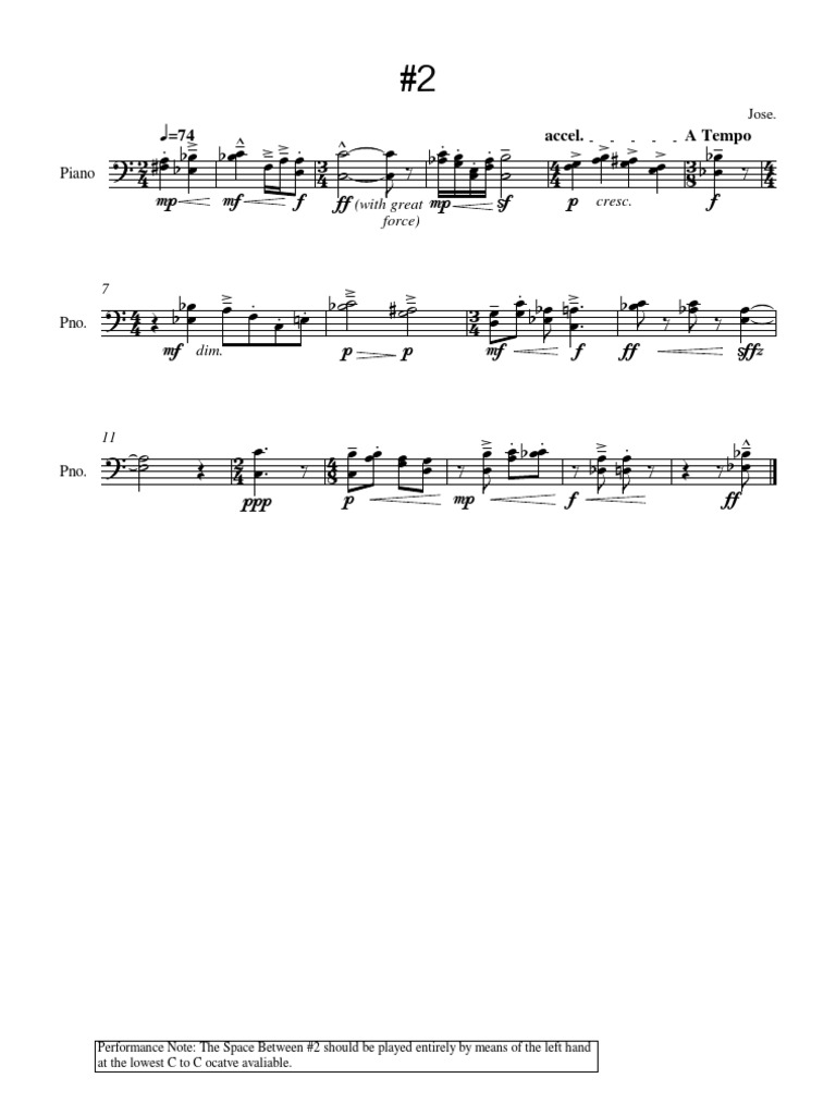 MP MF F FF MP SF P F: (With Great Force) Cresc | PDF