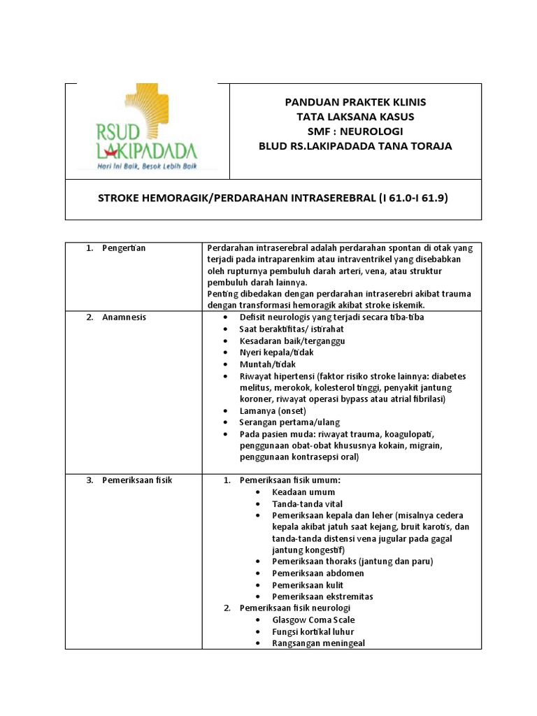 Perdarahan Intraserebral | PDF