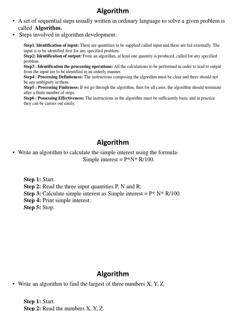 Class 5 - Problem Solving Techniques | PDF | Algorithms | Software ...