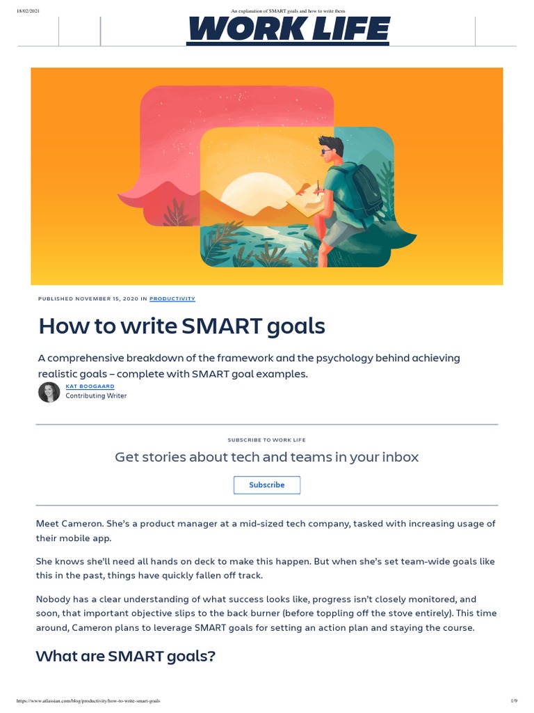 An Explanation of SMART Goals and How To Write Them | PDF ...