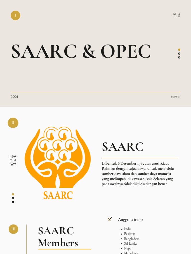 Sejarah dan Tujuan SAARC & OPEC | PDF