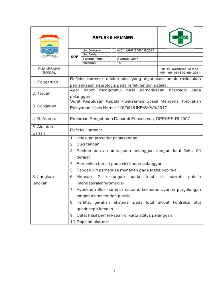 11 Sop Refleks Hammer | PDF