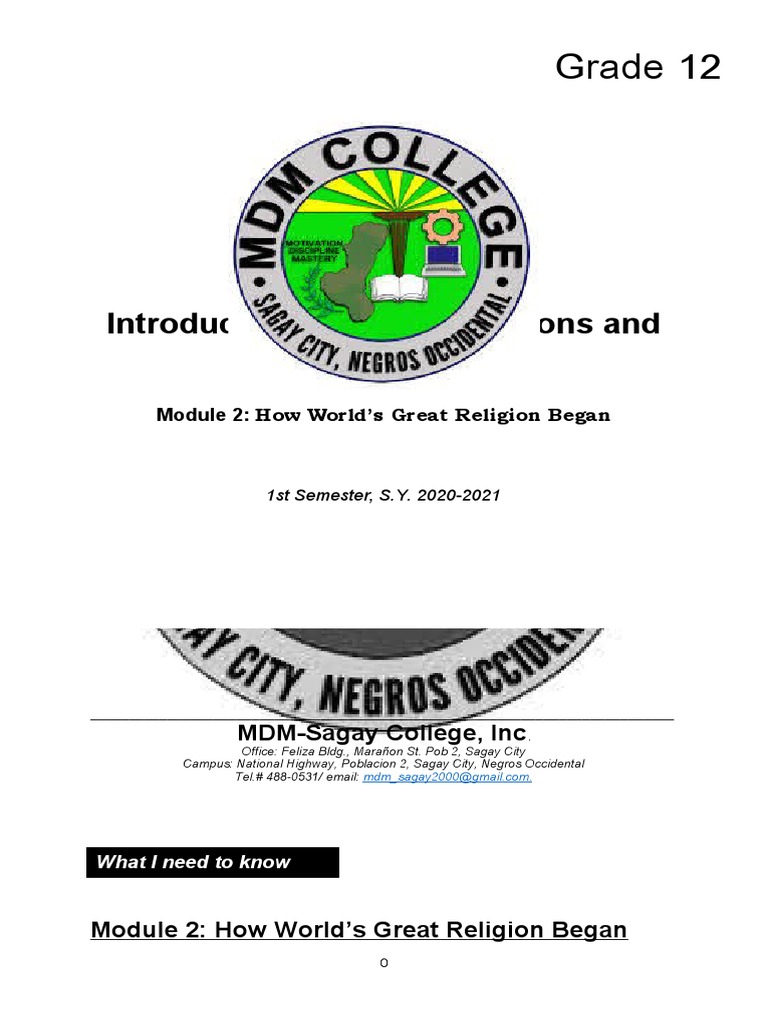 Grade 12: Introduction To World Religions and Belief System | PDF ...
