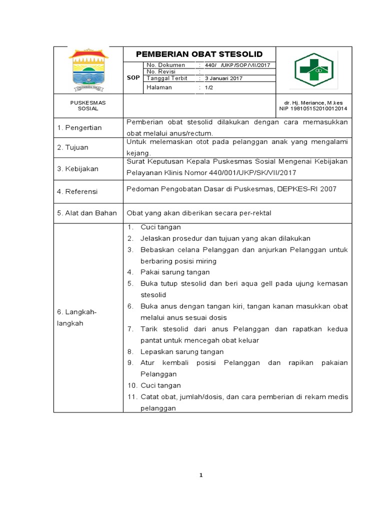 12 Sop Stesolid | PDF