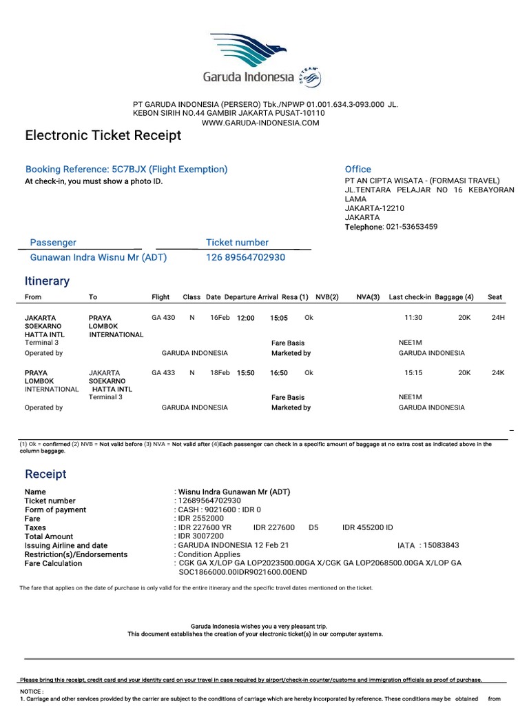 Electronic_Ticket_Receipt Mr Wisnu Indra Gunawan Garuda Indonesia ...