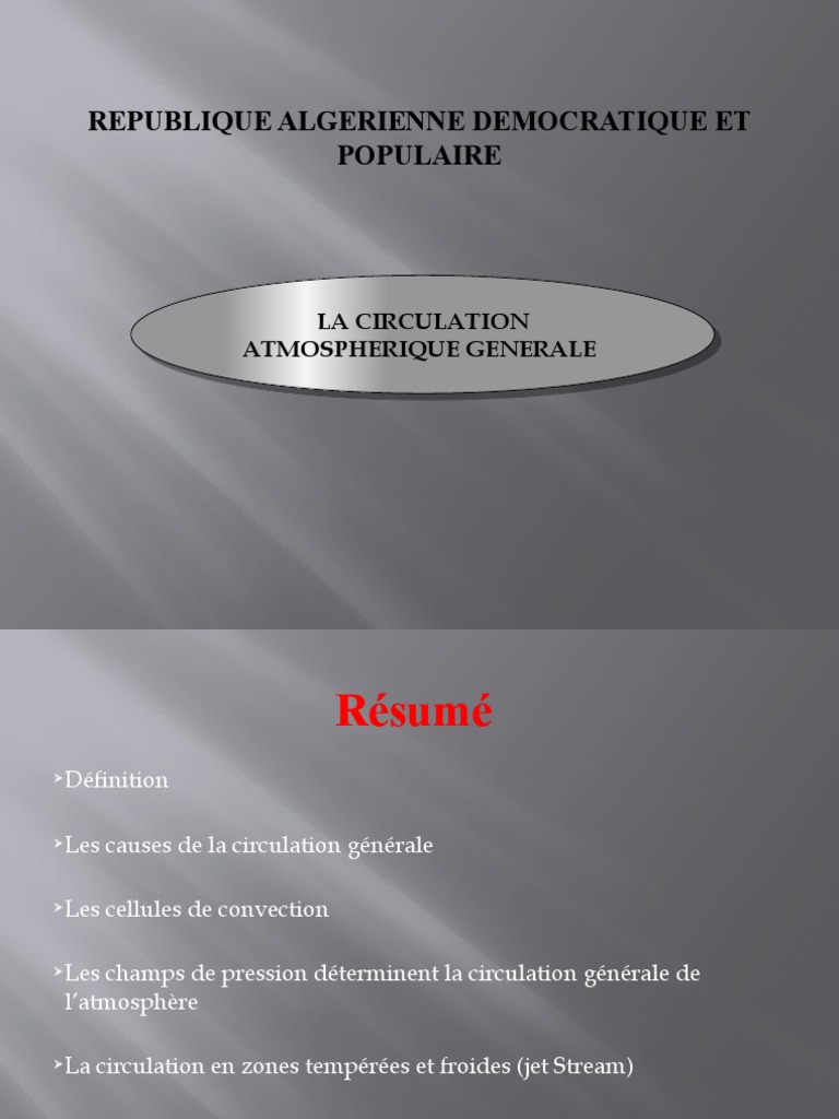 Circulation Atmosphérique Générale | PDF | Circulation atmosphérique ...