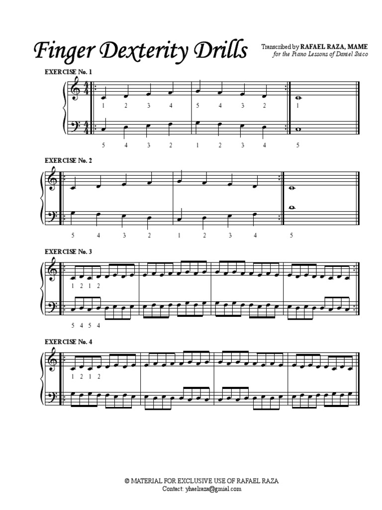 Finger Dexterity Exercises | PDF