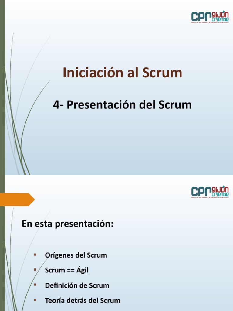 Presentacion Del Scrum | PDF | Desarrollo Ágil de Software | Software